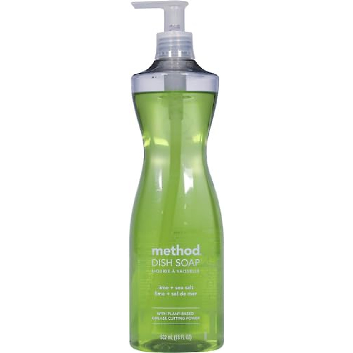 Method Dish Soap, Lime + Sea Salt, Biodegradable Formula, Tough on Grease, 18 Fl Oz (Pack of 1)