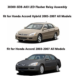 38300-SDB-A03 LED Flasher Relay Assembly Fit for Honda (Accord 03-07) (Ridgeline 06-14) (Odyssey 05-10) and (MDX 07-13) (TSX TL 05-08) Turn Signal & Hazard Warn Realy, Stop Hyper Flash