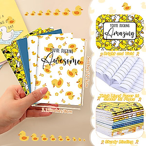 Colarr 48 Pcs First Day of School Gift for Students from Teacher Inspirational Duck Notepads Bulk Motivational Cute Duck Mini Notebooks Coworker Valentines Day Gifts Duck Gifts for Duck Lovers
