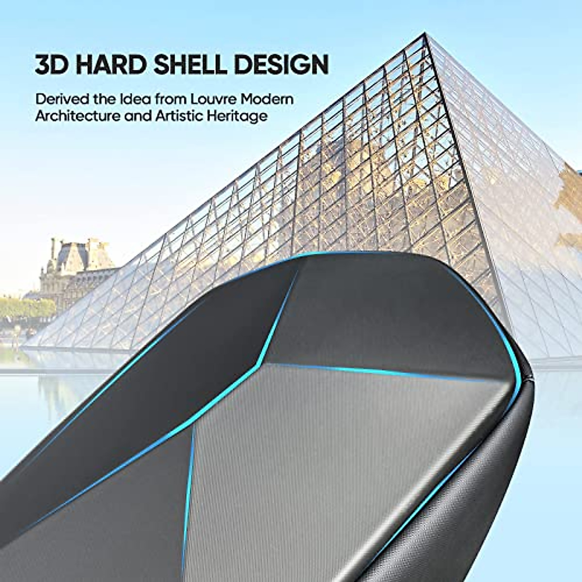 SARLAR Fashion Hard Travel Case for Oculus Meta Quest 2/Meta Quest Pro, Expandable Capacity Compatible with Kiwi Design/BOBOVR All Elite Strap and Accessories, Crossbody Sling Backpack