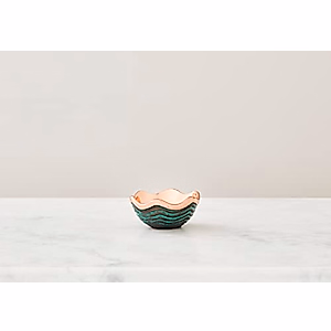 nambe Mini Copper Canyon Bowl | 4.5-Inch Fruit Bowl for Kitchen Counter, Table, Mantel Décor | Decorative Scalloped Edge Vegetable Basket | Salad Serving Bowl | 6.5-Ounce
