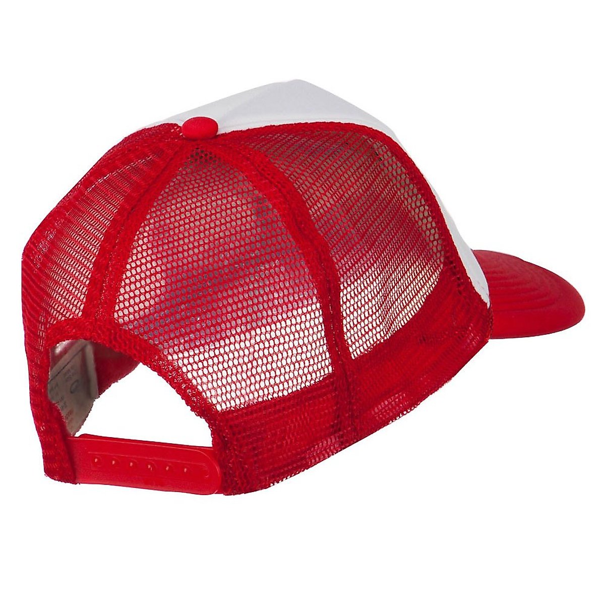e4Hats.com Smile Face Embroidered Foam Mesh Back Cap - Red White Red OSFM