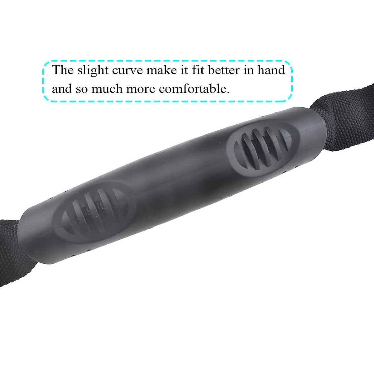 Hao Pro 28cm Length Kayak Carry Handle Less Slippery Comfortable Grip Quick Install Side Mount Nylon Rubber Replacement Accessory Black 2 PCS for Kayaks Cornhole Boards Suitcases Folding Tables