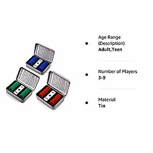 Befantasway Right Left Center Dice Game Set with 3 Dices + 36 Chips (3 Sets -Red+Green+Blue)