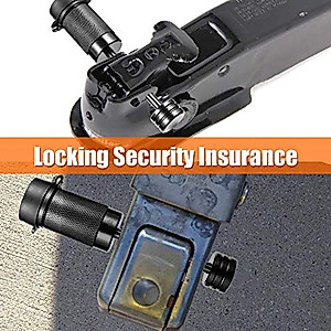 CZC AUTO Trailer Tongue Coupler Lock, Dia 1/4 Inch, 2-1/2 Inch Span Fits Latch-Type Coupler for Towing Boat Truck RV Car Trailer