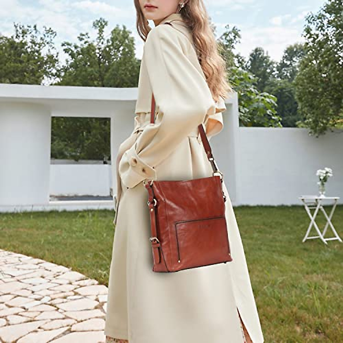 Banuce Vintage Full Grains Italian Leather Hobo Handbags for Women Crossbody Purse Ladies Shoulder Messenger Bag