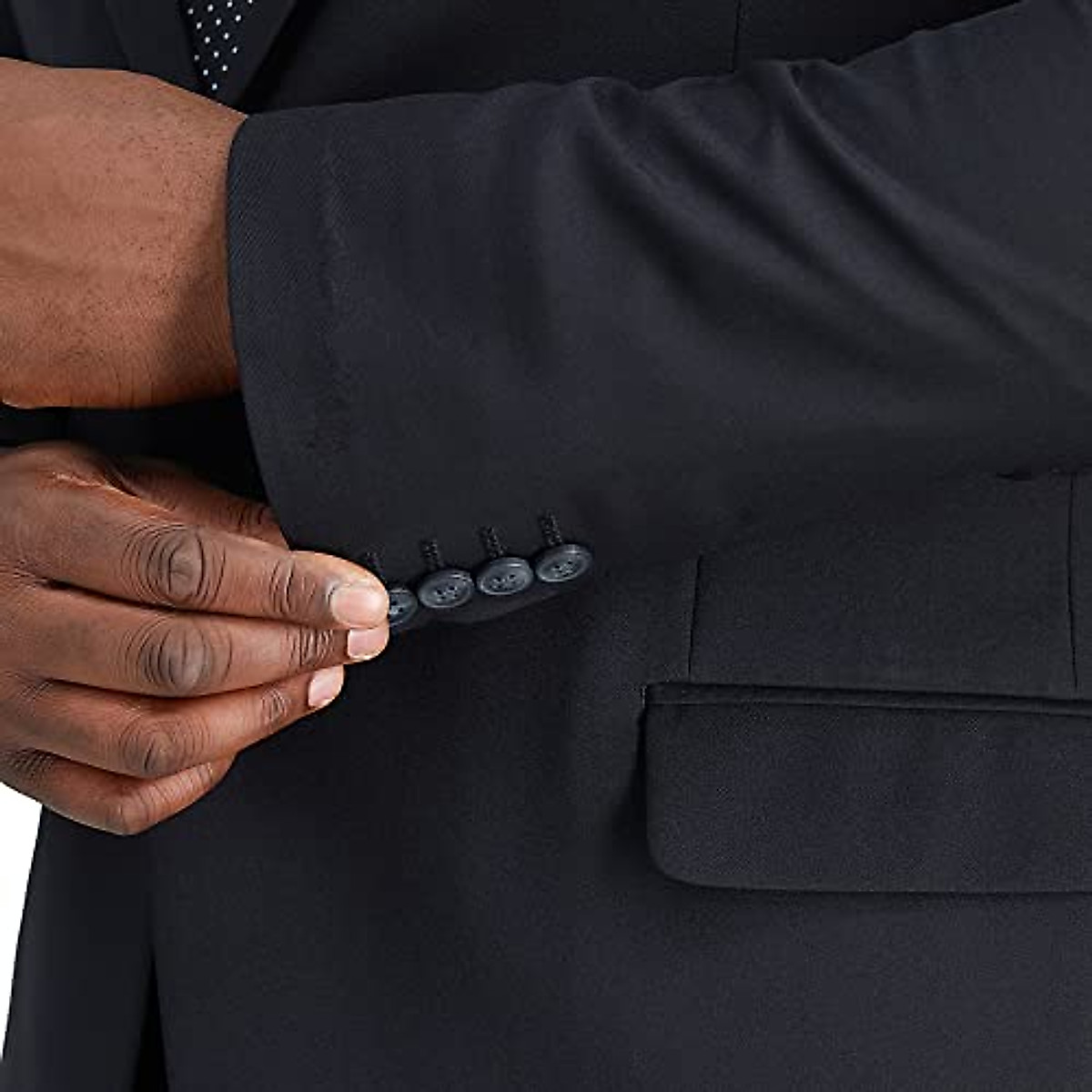 Haggar Men's Smart Wash Performance Classic Fit Big &Tall Suit Separates-Pants, Midnight Jacket-B&T, 54R