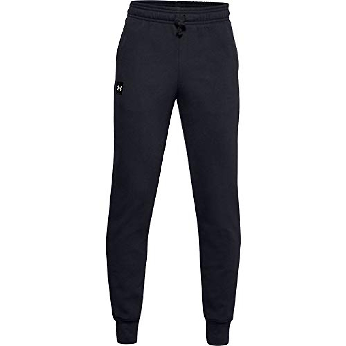 Under Armour Boys' Rival Fleece Joggers , Black (001)/Onyx White , Youth X-Large