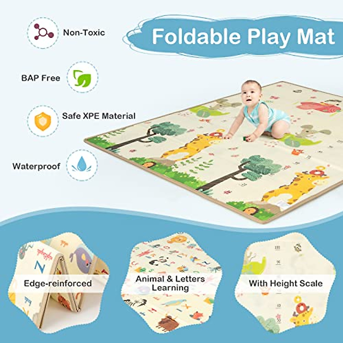 INFANS Baby Playpen, 74” x 62” Extra Large Baby Play Yard with Crawling Mat, 50 Ocean Balls, 4 Pill Up Rings, Basketball Hoop and 2 Football Gates for Toddlers, Indoor Activity Center (Light Gray)