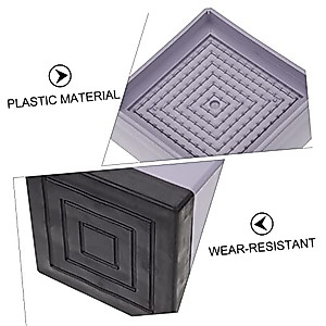 Homoyoyo Bed Foot Booster Tables Heavy Duty Lifter Trundle Couch Square Rubber Furniture Cup Chair Sofa Foam Couch Chair Floor Protector Bed Lifts Table Leg Pad Furniture Riser Plastic Grey