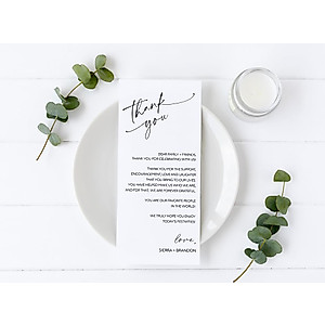 All Ewired Up Wedding Thank You Note, Printed Personalized, Place Setting, Thank You Card, Wedding Thank You Note, Table Thank You Card, Greenery, Eucalyptus