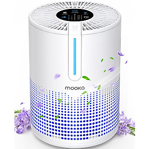 Air Purifiers for Bedroom Home 430 Sq.Ft, MOOKA H13 HEPA Filter Small Portable Air Purifier with USB Cable Fragrance Sponge for Smokers Pollen Pets Dust Odors, Desktop Air Cleaner for Car RV, M01