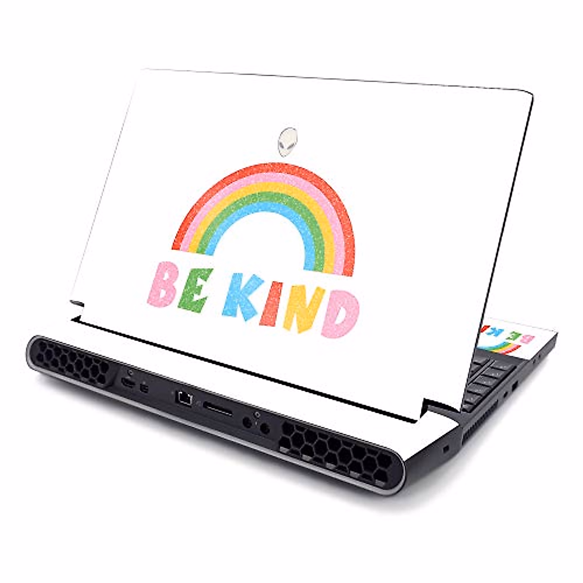 MightySkins Glossy Glitter Skin Compatible with Alienware Area-51M 17" (2019) - Be Kind | Protective, Durable High-Gloss Glitter Finish | Easy to Apply, Remove, and Change Styles | Made in The USA