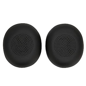 Headphone Earpads, Professional Headset Protein Leather Ear Pad Cushions Replacement for Jabra ELITE 45h, for Evolve2 65 MS UC(Black)