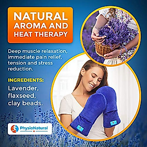 Microwavable Therapy Mittens–Relief for Hands and Fingers in Cases of Stiff Joints, Arthritis, Trigger Finger, Inflammation, Raynaud's, Carpal Tunnel–Heated Hands Mitts Warmers–Scented Gloves