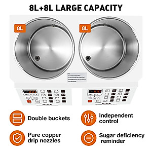 Automatic Fructose Dispenser,16L Commercial syrup dispenser,Fructose Quantitative Machine w/Double Fructose Outlets for Boba Milk Tea Bubble Tea,760W