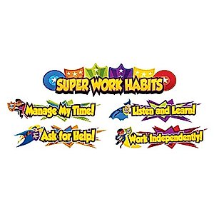 Carson Dellosa Super Power Super Work Habits Mini Bulletin Board Set (110315)