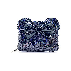 Loungefly X LASR Exclusive Disney Celestial Dreams Black Holographic Sequin Minnie Zip Wallet - Cute Wallets Fashion Cosplay Disneybound