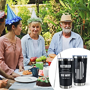 CHLJAR Retirement Gifts for Men, Happy Retirement Party Decorations, 20 Oz Retired Gifts Tumbler Cup, Retired Gifts for Men, Best Retirement Gift Idea for Parties and Celebrations