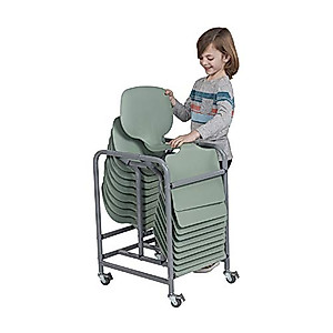 ECR4Kids The Surf Storage Rack, Stores 10 Portable Lap Desks, Flexible Seating, Silver