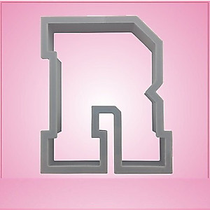 Varsity Letter R Cookie Cutter 3 Inch (Plastic)