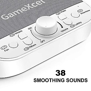 White Noise Machine 38 Sounds Baby Sound Machine for Sleeping Built in Dual Speaker with USB Charger Timer Memory Sound Therapy for Adults Home Office