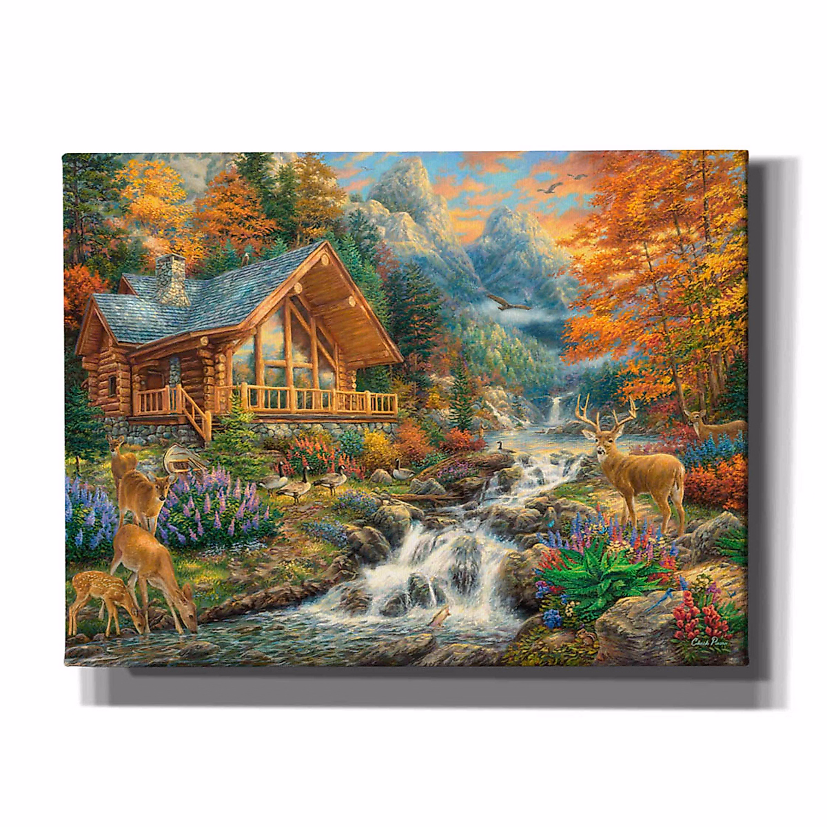 Epic Graffiti 'Alpine Serenity' by Chuck Pinson, Canvas Wall Art, 16"x12"