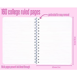 Lilly Pulitzer Hardcover Mini Spiral Notebook, 8.25" x 6.5" Small Journal with 160 College Ruled Pages, It Was All A Dream