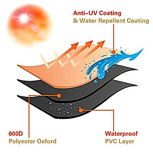 Vailge Grill Cover,58-inch Waterproof BBQ Cover,600D Heavy Duty Gas Grill Cover, UV & Dust & Rip & Fading Resistant,Suitable for Weber, Brinkmann, Char Broil Grills and More,Beige