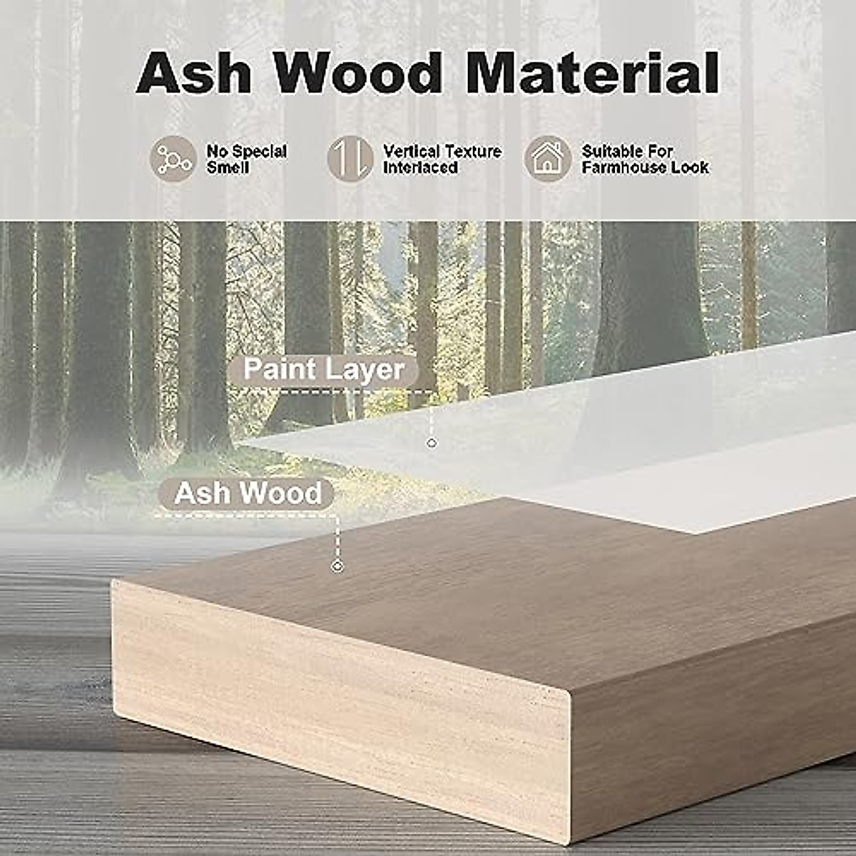 White Framed Bathroom Mirror, 24x36 Inch Wood Frame Vanity Mirror, Farmhouse Wall Mounted Rectangle Barn Door Dressing Mirrors (Lean/Vertical)