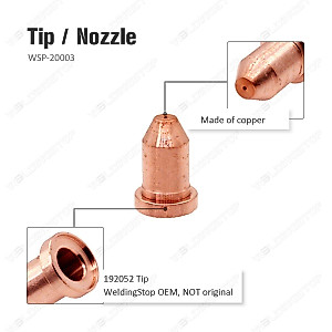 192048 Extened Electrode Tip 192052 Nozzle for Miller ICE-40T / ICE-40TM Torch Consumables Kit 15pcs