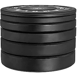 AMGYM LB Bumper Plates Olympic Weight Plates, Bumper Weight Plates, Steel Insert, Strength Training(160LB Set)