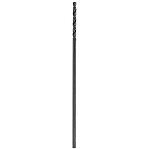 BOSCH BL2739 1-Piece 3/16 In. x 12 In. Extra Length Aircraft Black Oxide Drill Bit for Applications in Light-Gauge Metal, Wood, Plastic