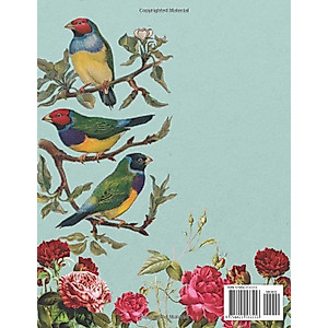 Vintage Bird Genealogy Organizer: Beautiful 7-Generation Genealogy Notebook With Fillable Pedigree Charts, Family Group Sheets, 127 Ancestor Overview Pages, Family Tree Chart Book Journal 8.5” x 11”
