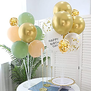 Gold Confetti Balloons, 40 Pcs 5 Inch Clear Balloons with Confetti Inside for Graduation Engagement Cake Topper Decor Bridal Shower Baby Shower Birthday Party Decoration Supplies