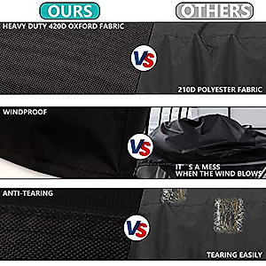 Fire Pit Cover for Solo Stove 15 Inch,Ranger Solo Stove Waterproof Cover,Round Waterproof Fire Pit Protective Accessories for Outdoor Camping,Black,17.7" D x 13.7"H