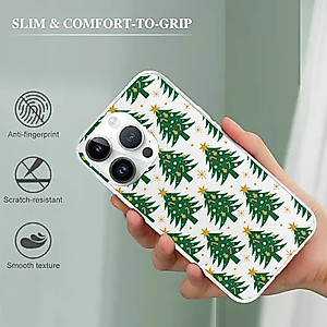 Niapessel Compatible with iPhone 15 Pro Max Case Merry Christmas Tree Print Shockproof Protective Phone Cases Slim Thin Cover TPU for Women Men Boys Girls