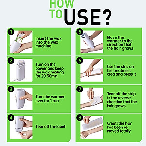 PINKZIO 3 Packs Jasmine Roll On Wax, Hair Removal Wax Cartridge, Body Waxing, 3.52 Oz/Pack