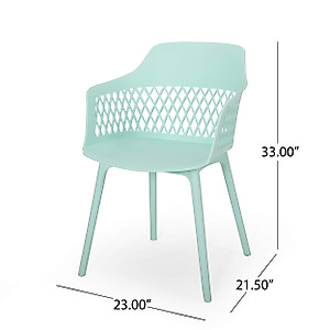 Christopher Knight Home Madeline Outdoor Dining Chair (Set of 2), Mint