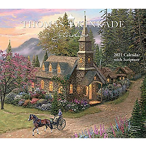 Thomas Kinkade Studios 2021 Deluxe Wall Calendar with Scripture