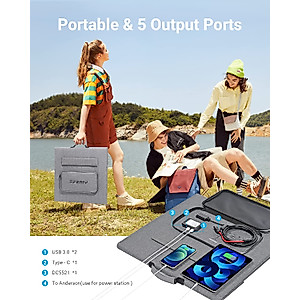 AFERIY Solar Generator with Panels Included 2000W Portable Power Station with 1pcs Foldable Solar Panel 200W (new-MWT), Solar Power Generator for RV Van House Outdoor Camping