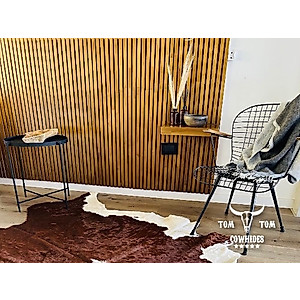 Cowhides Rug 7x6.5 Hereford Natural Leather