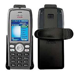 Cbus Wireless Black Holster Case w/ Ratcheting Belt Clip for Cisco 7925G, 7925G-EX Unified Wireless IP Phone