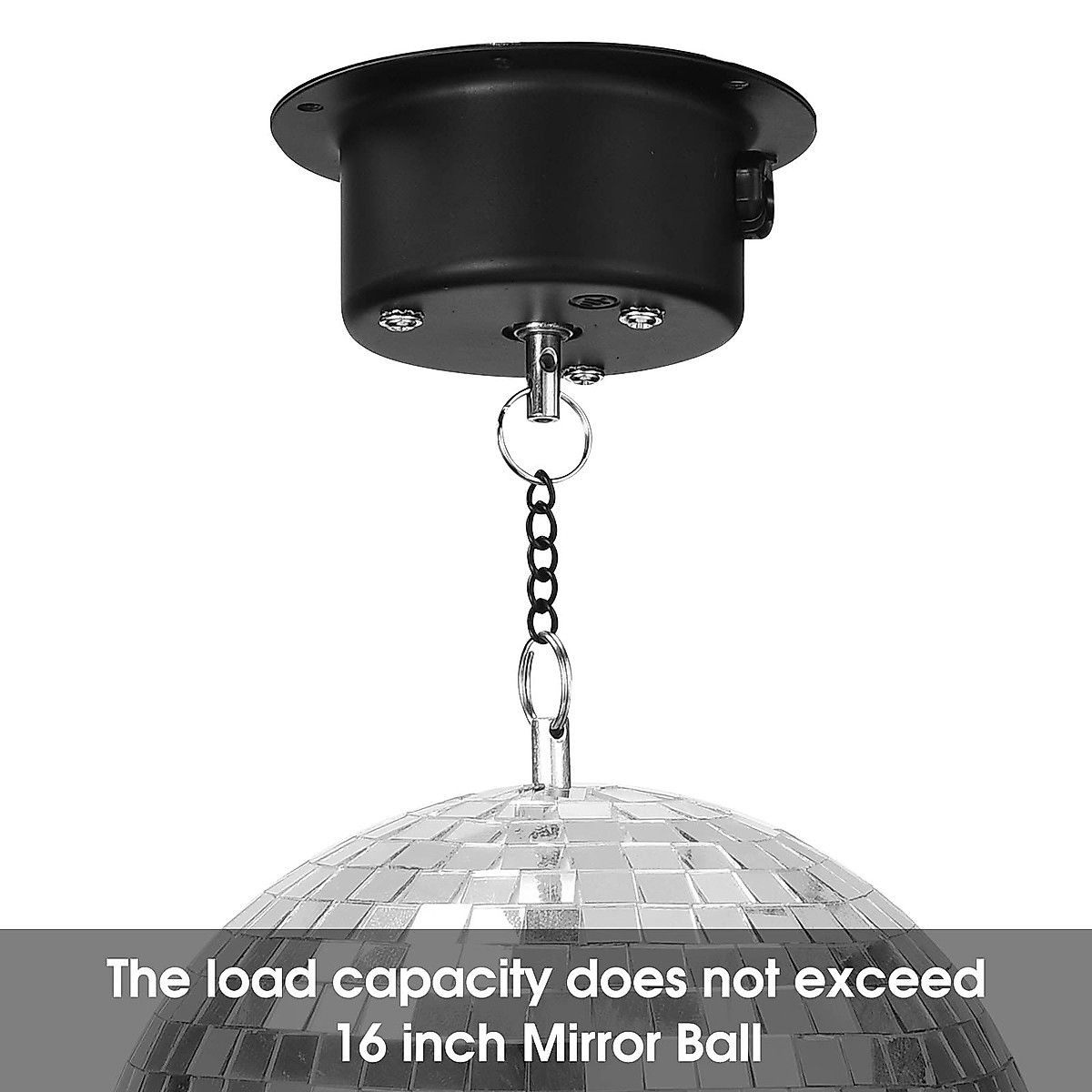 3 RPM Mirror Ball Motor NuLink Heavy Duty Disco Ball Motor Rotator Supports 4 6 8 12 16” Balls for Indoor Night Club, DJ, Party Decor