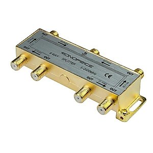 Monoprice Premium 6-Way Coax Cable Splitter - F-Type Screw, For Video Cable and TV Antenna