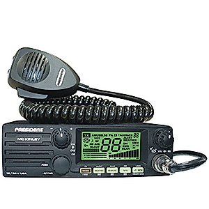 President Electronics MC Kinley USA Hm AM/SSB Tranceiver CB Radio, 40 Channels, 7 Weather Channels, Channel Rotary Switch, Volume Adjustment and ON/Off, Multi-Functions LCD Display, 12/24V