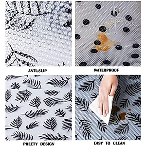 Shelf Liners,Non-Adhesive EVA Cabinet Drawer Liner Fridge Pad,Waterproof Kitchen Refrigerator Mat, Washable Cupboard Liners for Kitchen Home 17.7"×47.2" (Wave Point)