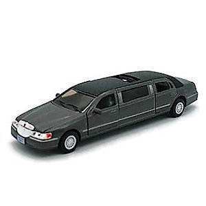 Kinsmart 1/38 Scale Diecast 1999 Lincoln Town Car Stretch Limousine in Color Black