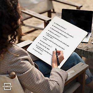 Scribbledo White Board Dry Erase Board 11"x14” Mini Double Sided Personal Whiteboard Board Dry Erase Lapboard Handheld Personal White Boards for Students Small Whiteboard Office Kitchen