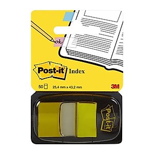 Post-it Flags, Yellow, 1-Inch Wide, 50/Dispenser, 1-Dispenser/Pack